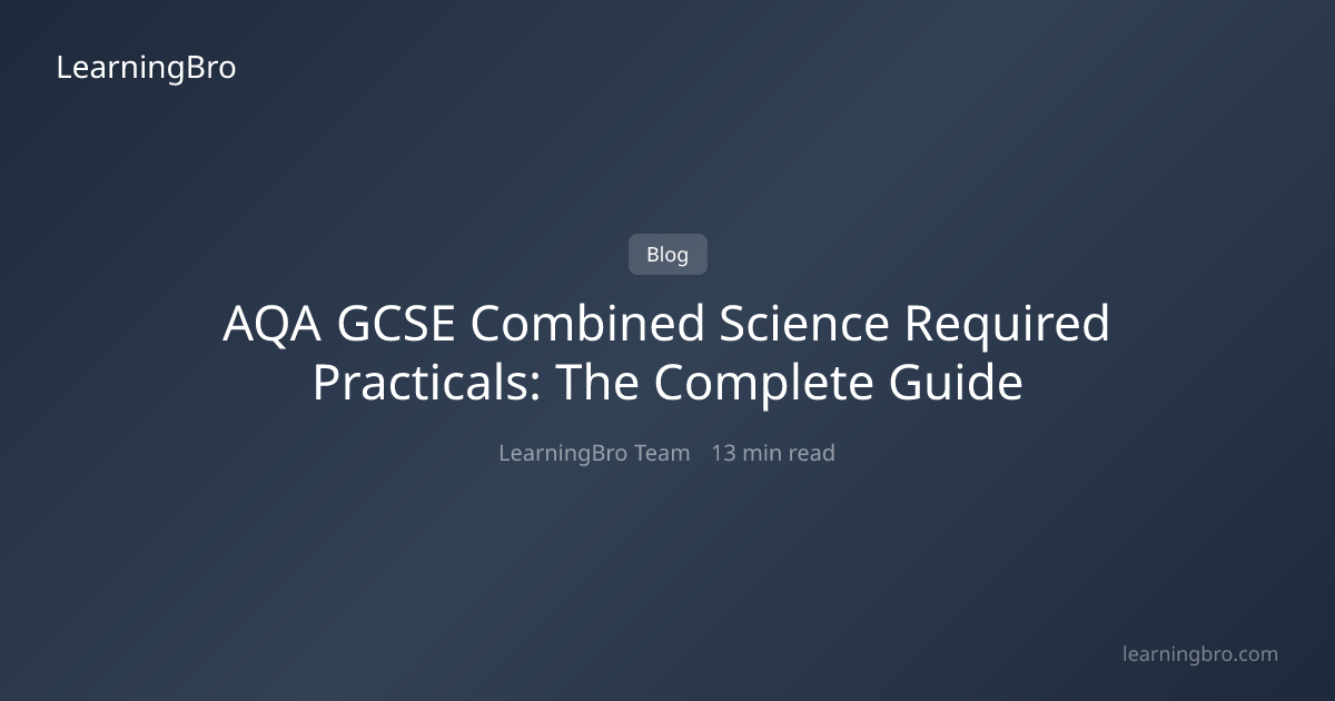 AQA GCSE Combined Science Required Practicals: The Complete Guide ...